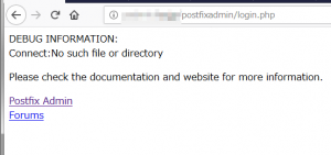postfixadmin nginx エラー OpenSSL,DB接続 | サーバーレシピ
